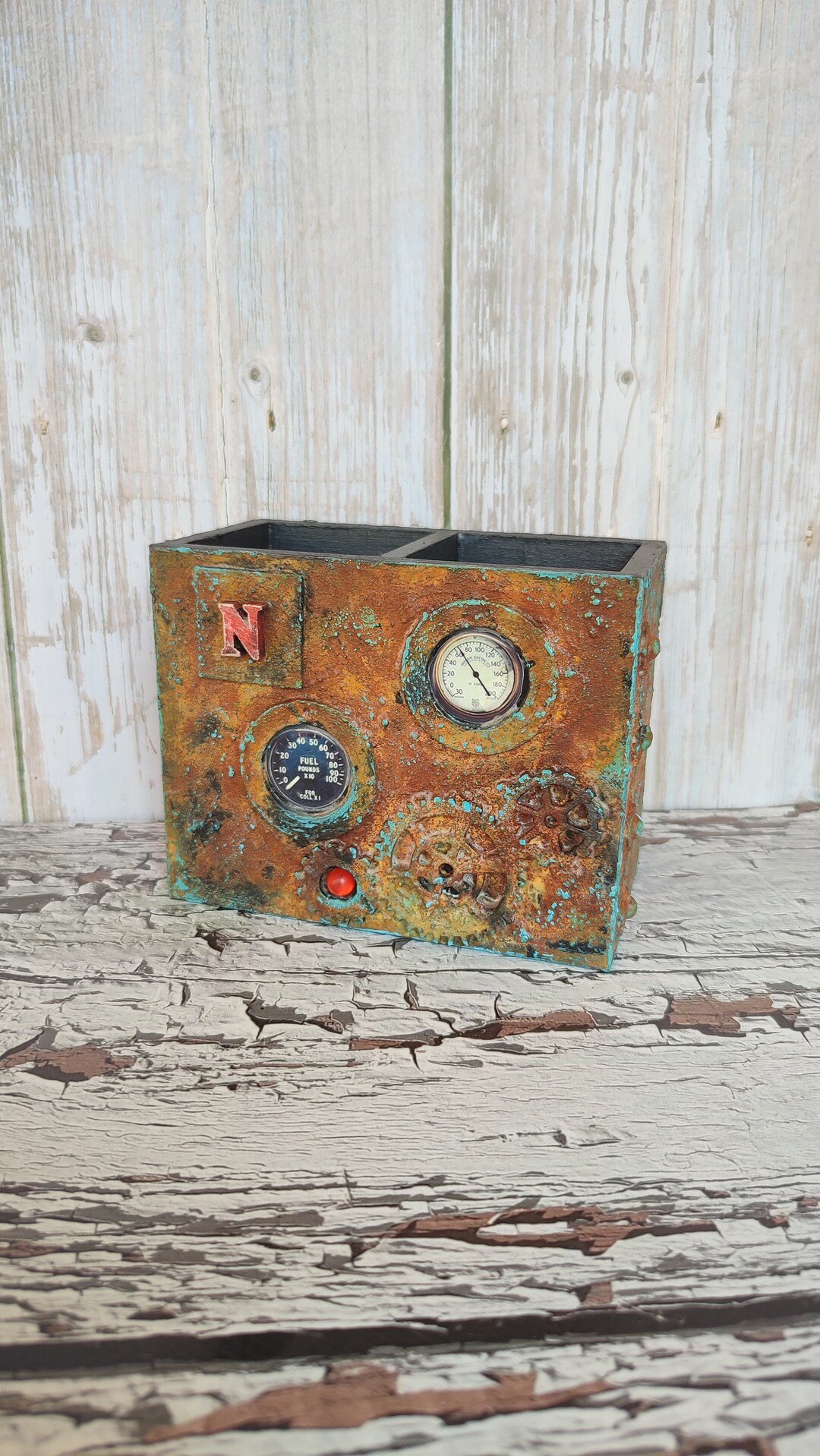 Handmade Wooden Industrial Rust Box - Etsy