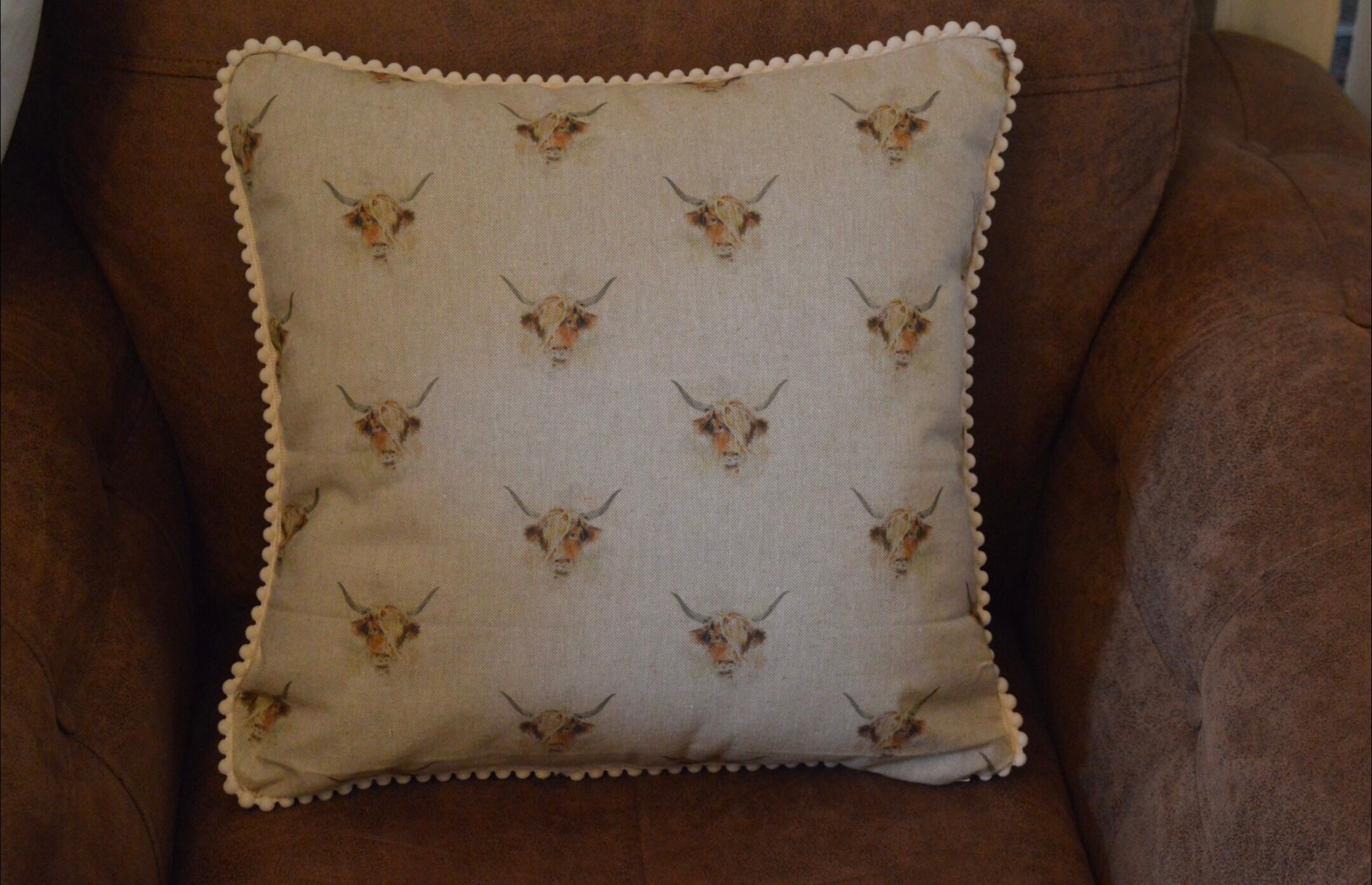 Country Cushions // Farmhouse Pillows, Farming Gift, Highland Cow, Stag ...