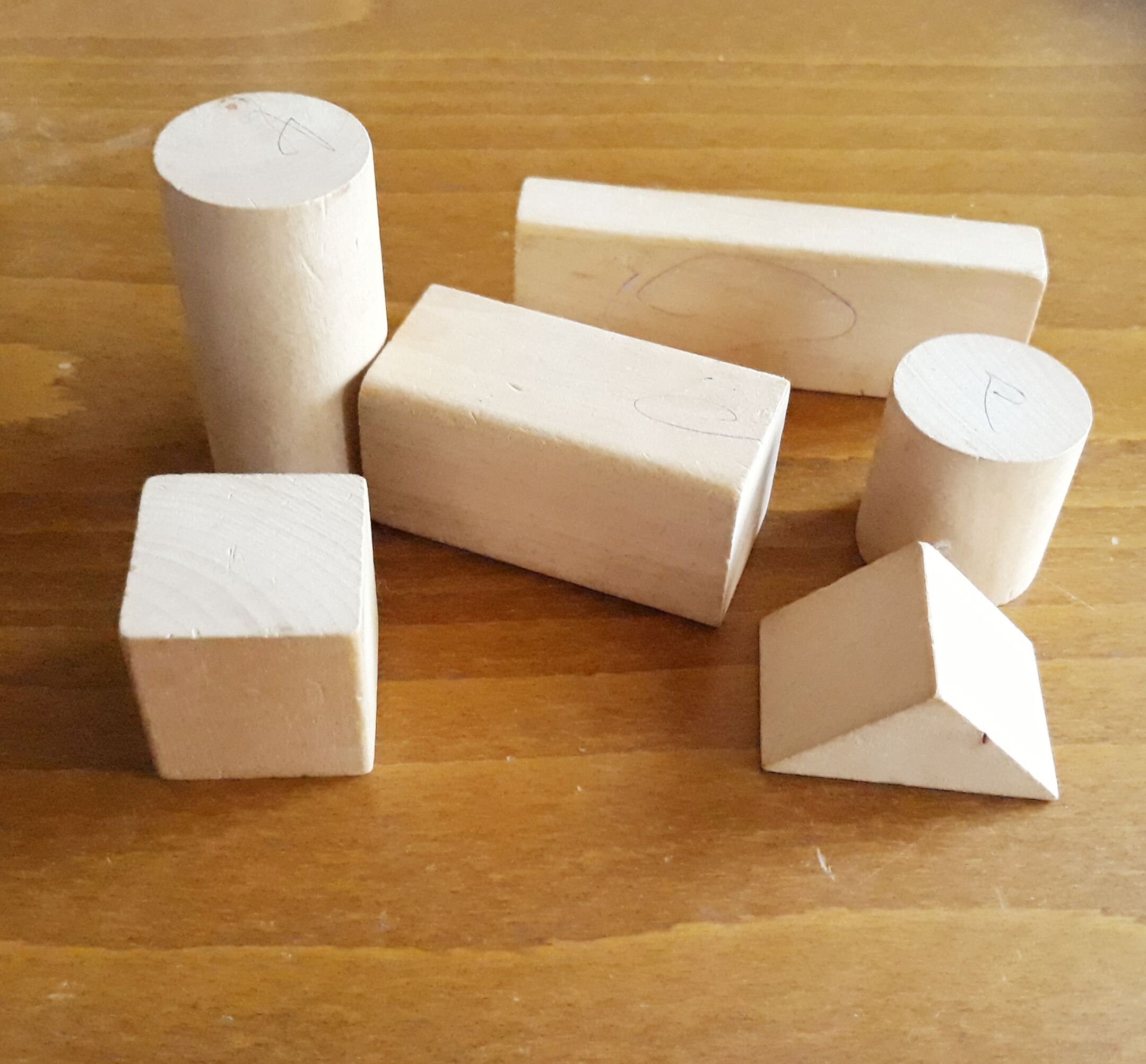 Vintage 90s Set of 40 Wooden Beige Blocks,different Shapes Blocks ...