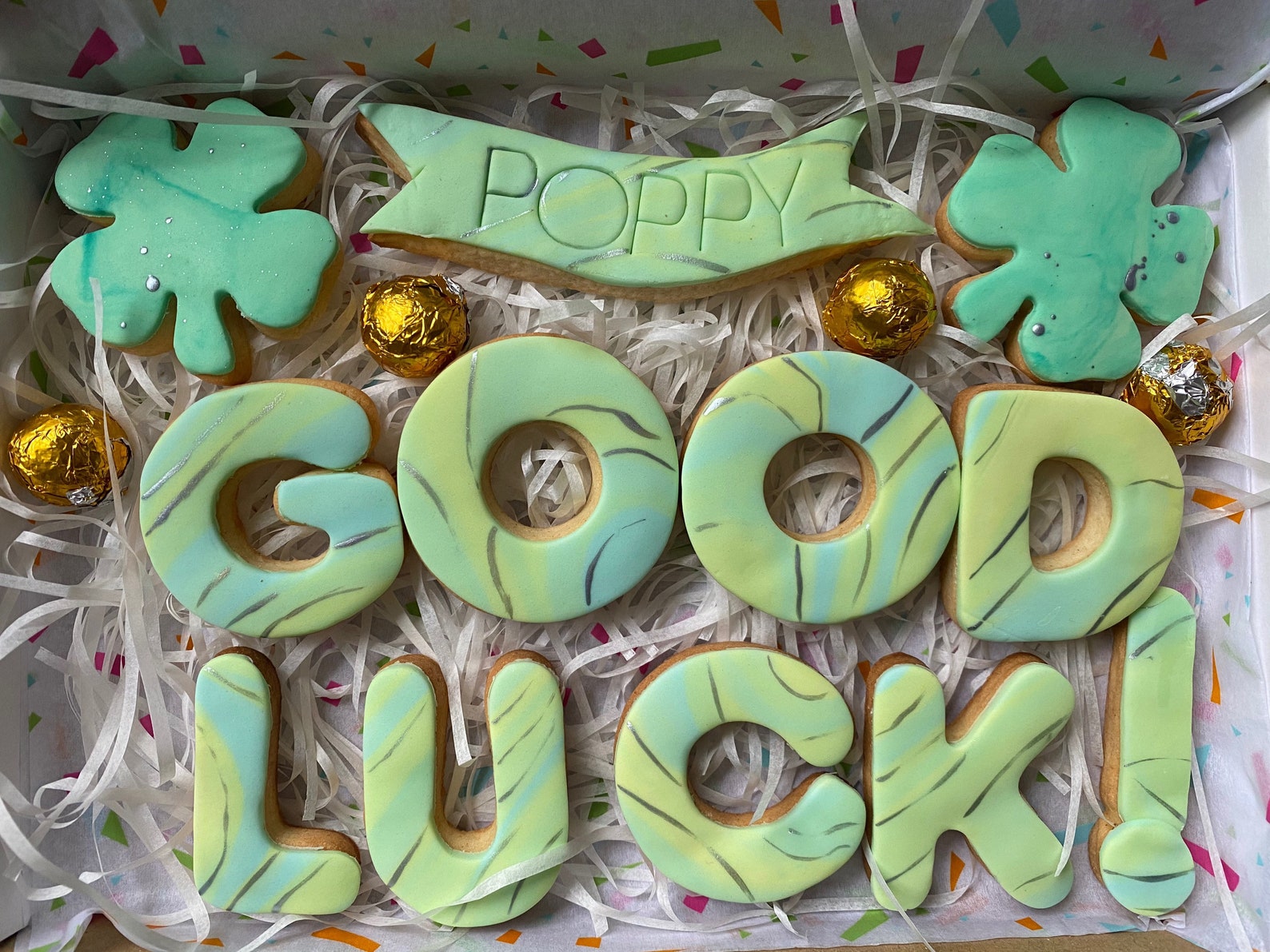 Good luck personalised cookies Good Luck biscuits Best of - Etsy Italia