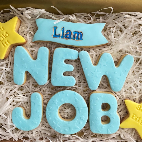 Personalised Cookies New Job - Etsy UK