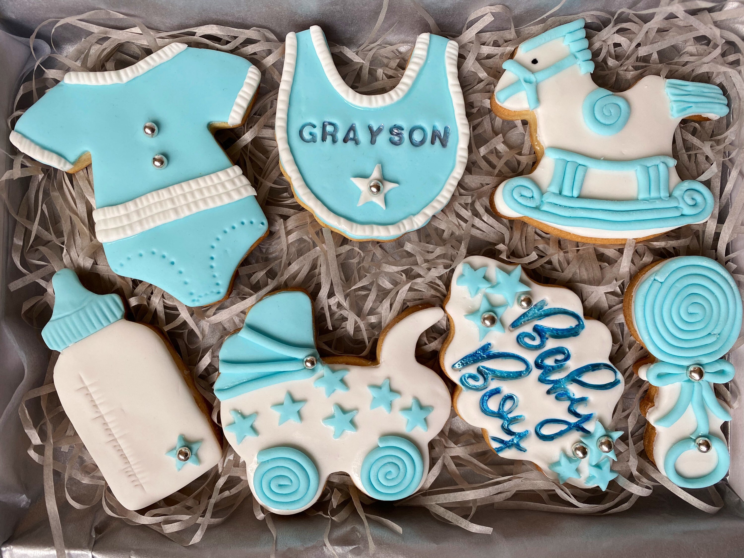 Baby Boy cookies. New baby gifts. Baby boy gifts. Mum to be | Etsy