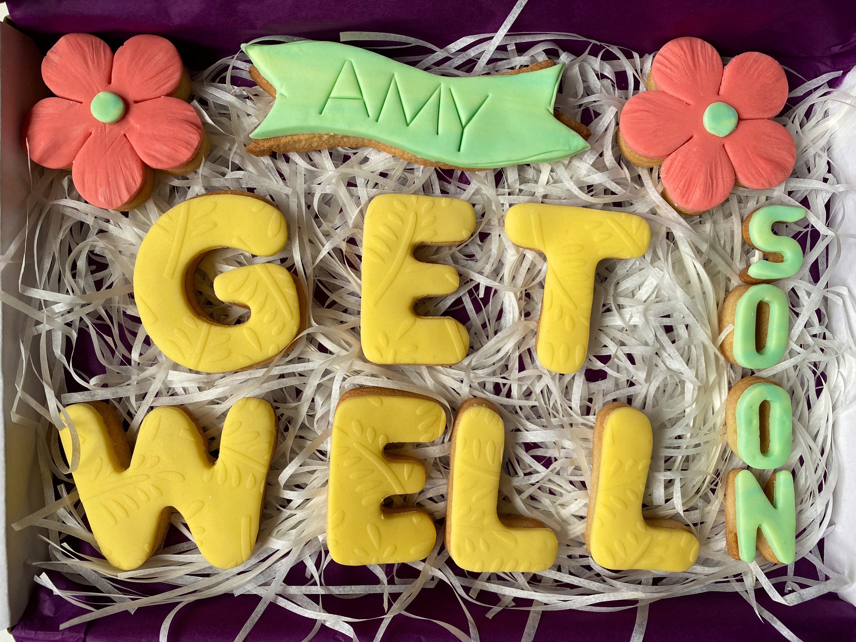 Get well soon cookies. Thinking of you. Get well soon - Etsy.de