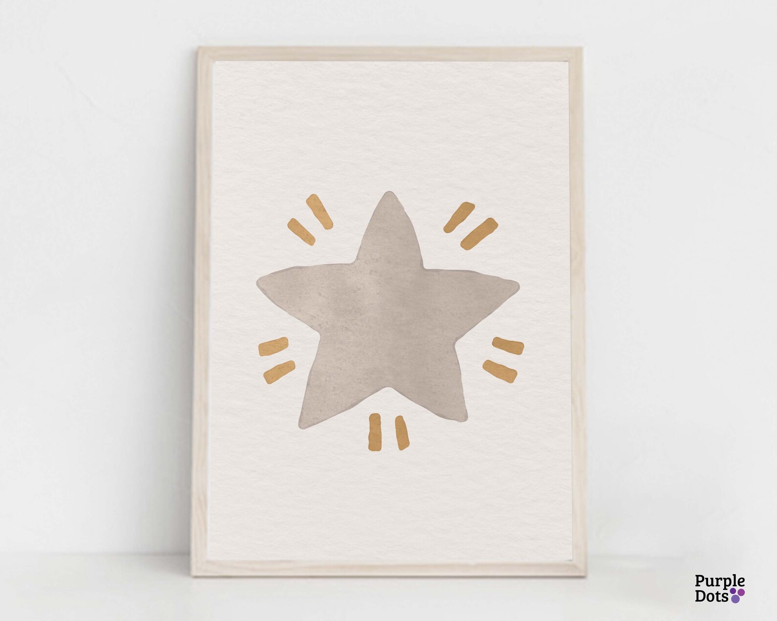 Boho Star Digital Art Print Shining Star Printable Wall Art | Etsy