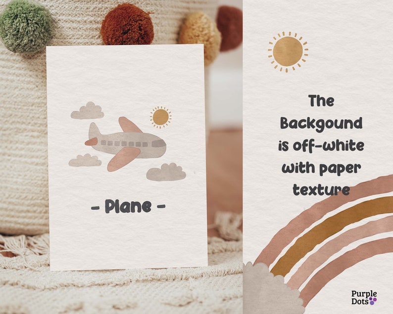 Boho Nursery Print Set of 3 Methods of Transportation Kids - Etsy