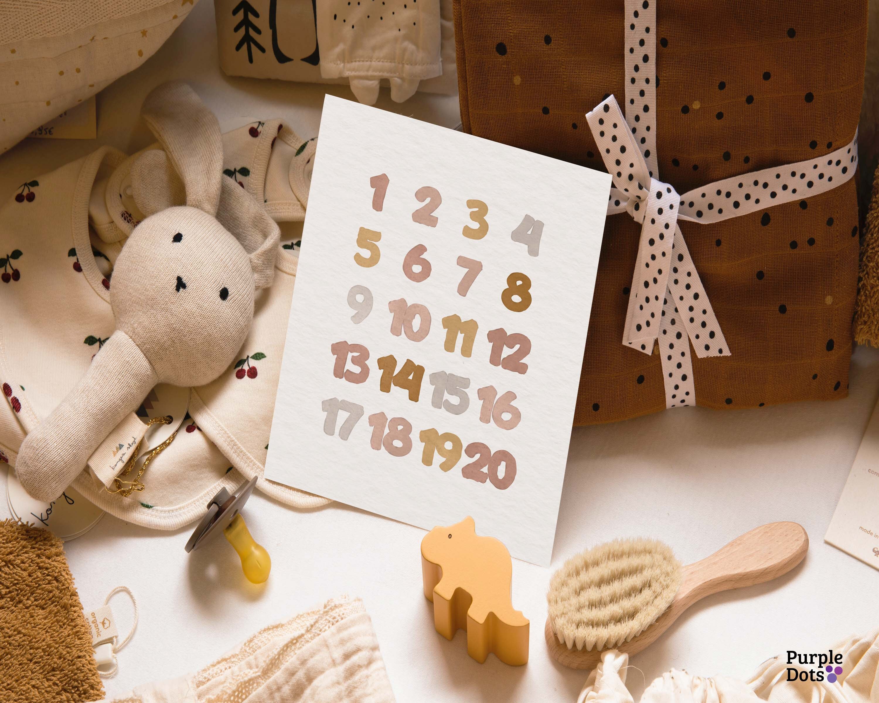 Boho Numbers Poster Gender Neutral Nursery Decoration Kids | Etsy