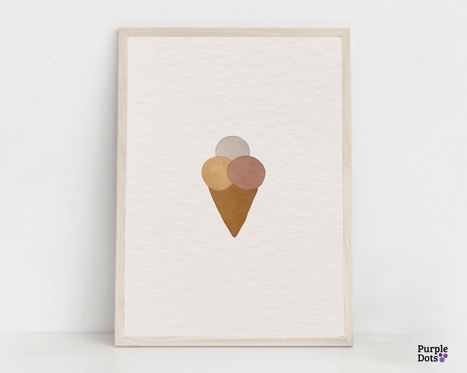 Ice Cream Boho Nursery Print Ice Cream Cone Wall Art Modern - Etsy