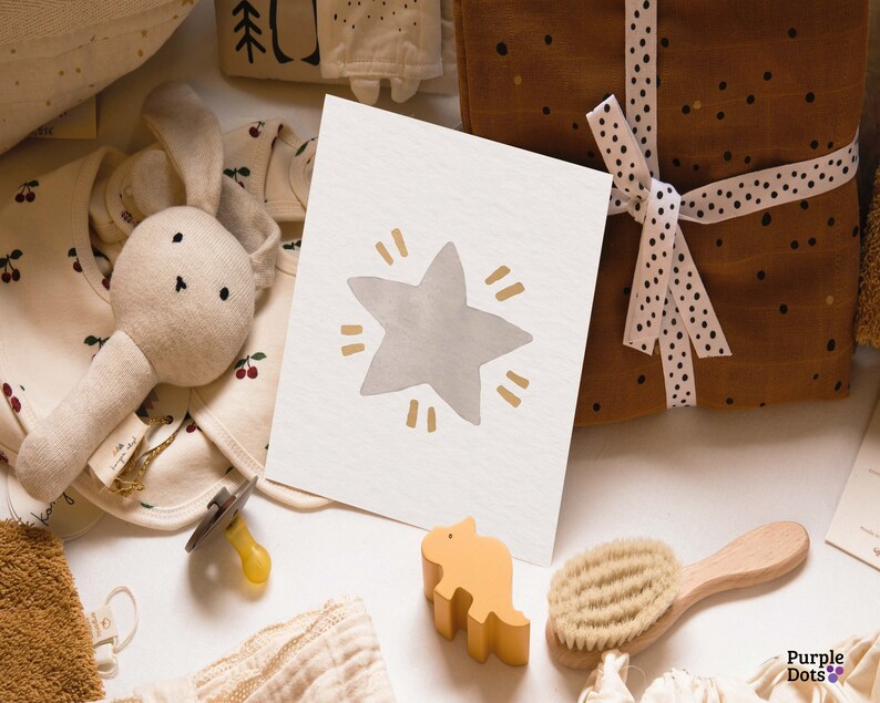 Boho Star Digital Art Print Shining Star Printable Wall Art | Etsy