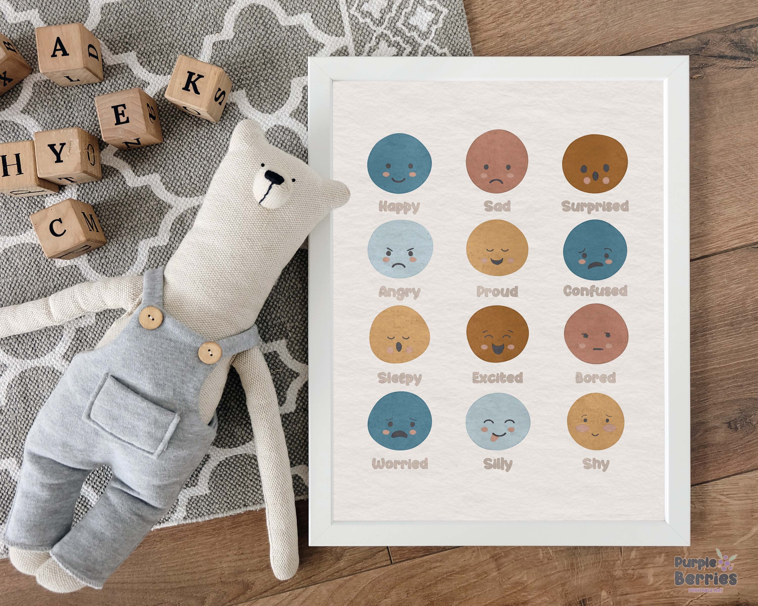 Nursery Print Set of 2, My Feelings Matter Poster, Feelings and ...