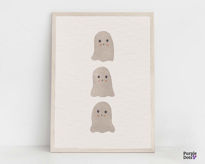 Boho Halloween Nursery Print Ghosts Printable Wall Art Cute | Etsy