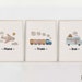 Boho Nursery Print Set of 3 Methods of Transportation Kids - Etsy