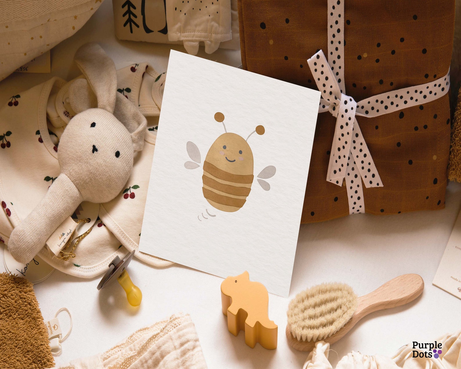 Bee Boho Nursery Print Cute Baby Bee Animal Wall Art Minimal - Etsy