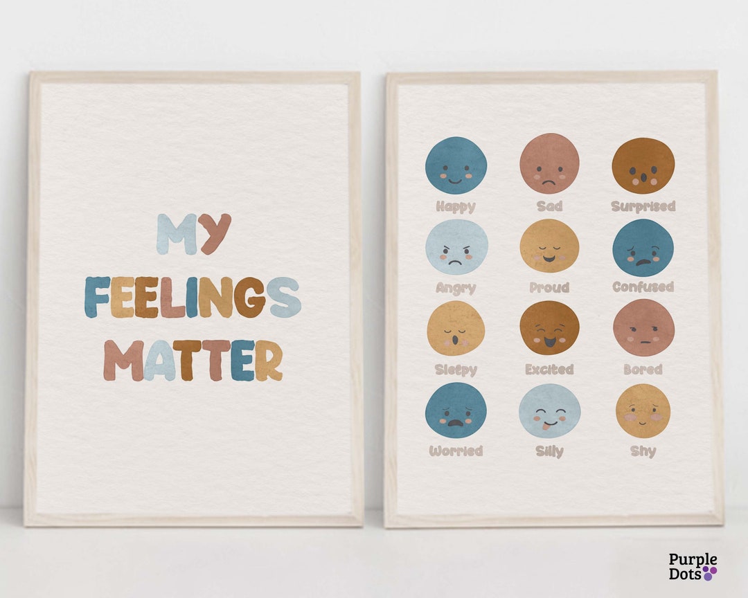 Nursery Print Set of 2 My Feelings Matter Poster Feelings - Etsy