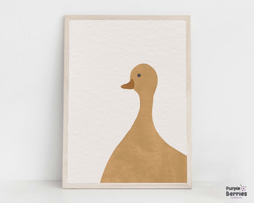 Duck Boho Nursery Print, Cute Animal Wall Art, Bohemian Art for ...