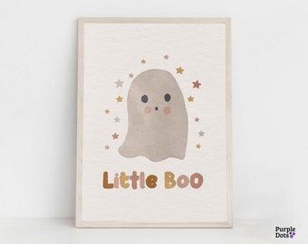 Boho Halloween Nursery Print Ghosts Printable Wall Art Cute | Etsy