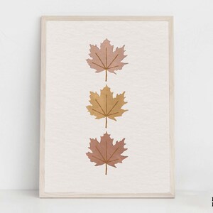 Boho Fall Nursery Print Maple Leaves Printable Wall Art - Etsy