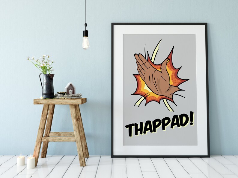 Indian Desi Wall Art Print Poster Thappad - Etsy