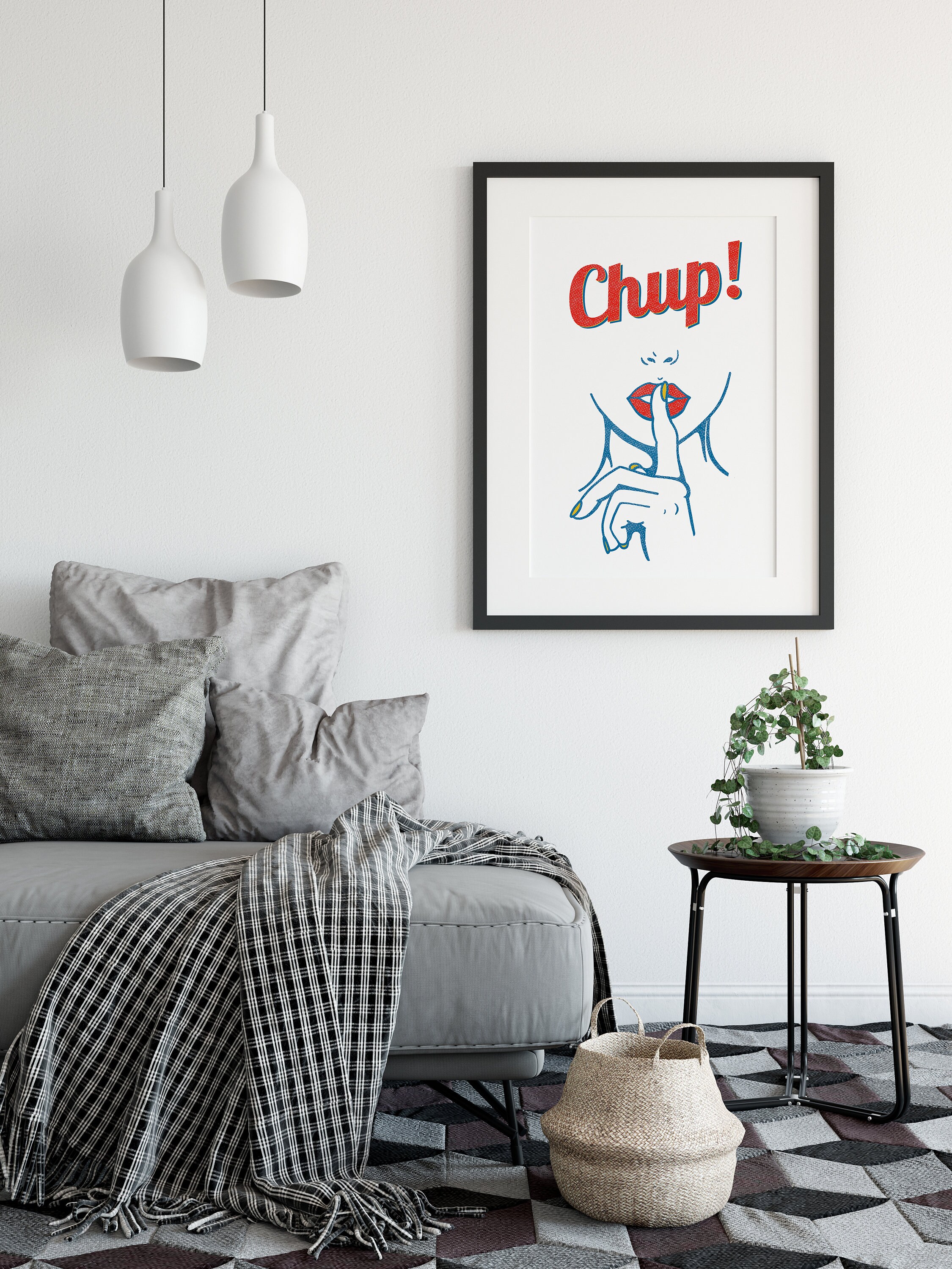 Indian Desi Wall Art Print Poster Chup - Etsy UK