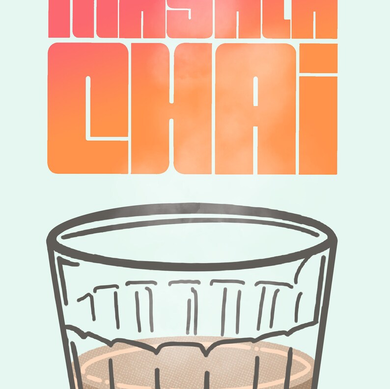 Indian Desi Wall Art Print Poster Masala Chai - Etsy
