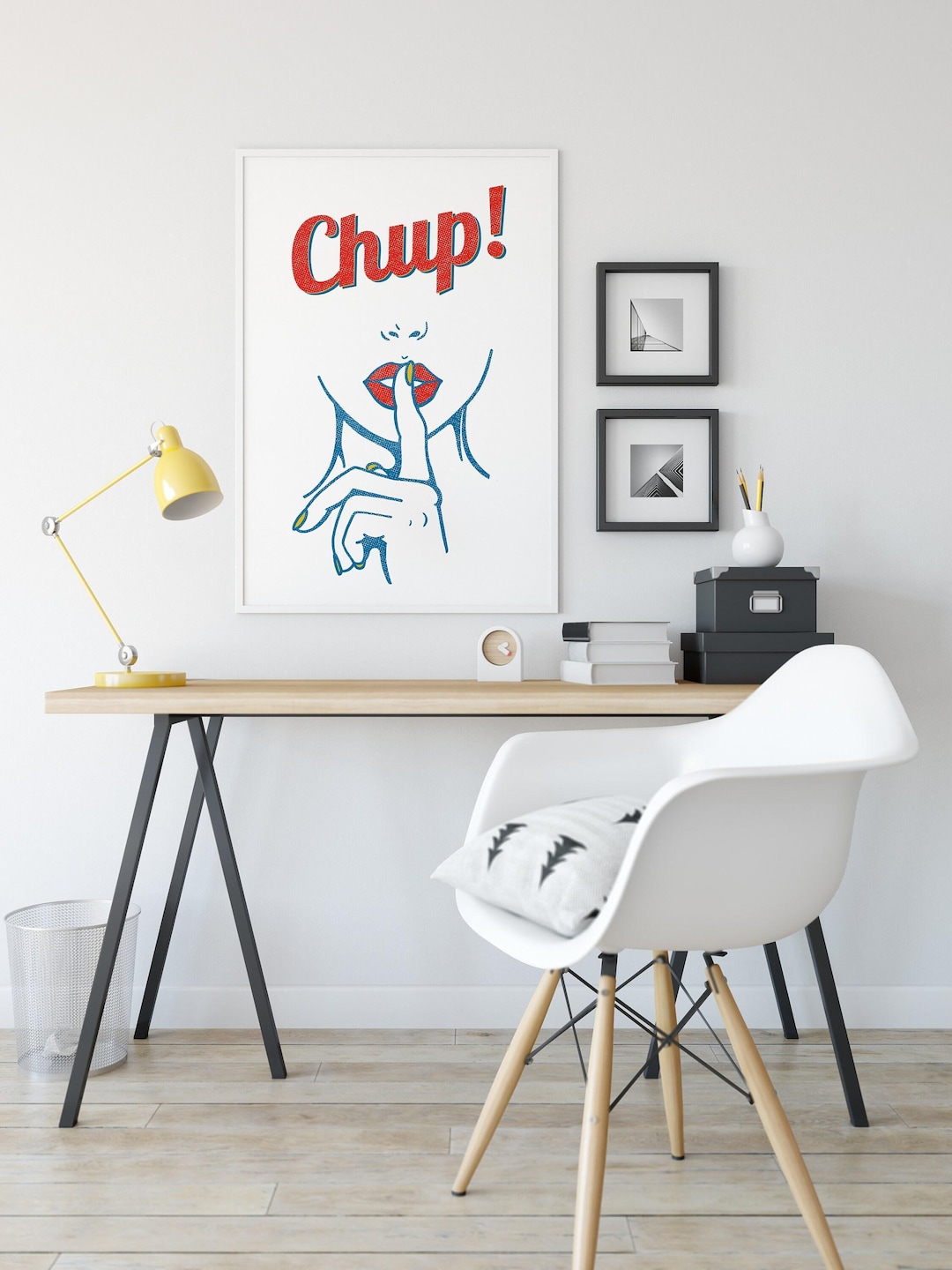 Indian Desi Art Print: 'chup!' Pop Art Poster - Etsy