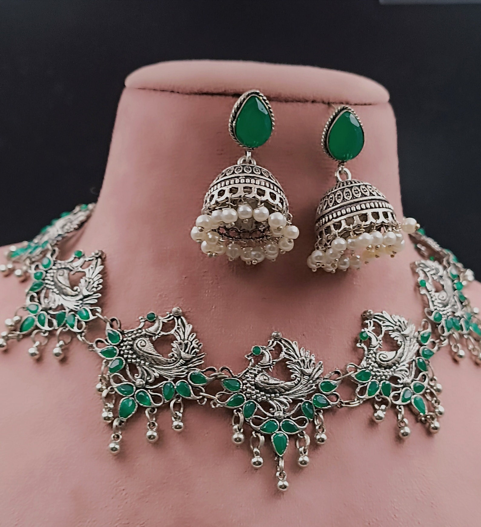 Antique German Silver Indian Traditional Ethnic Oxidized Jewelry ...