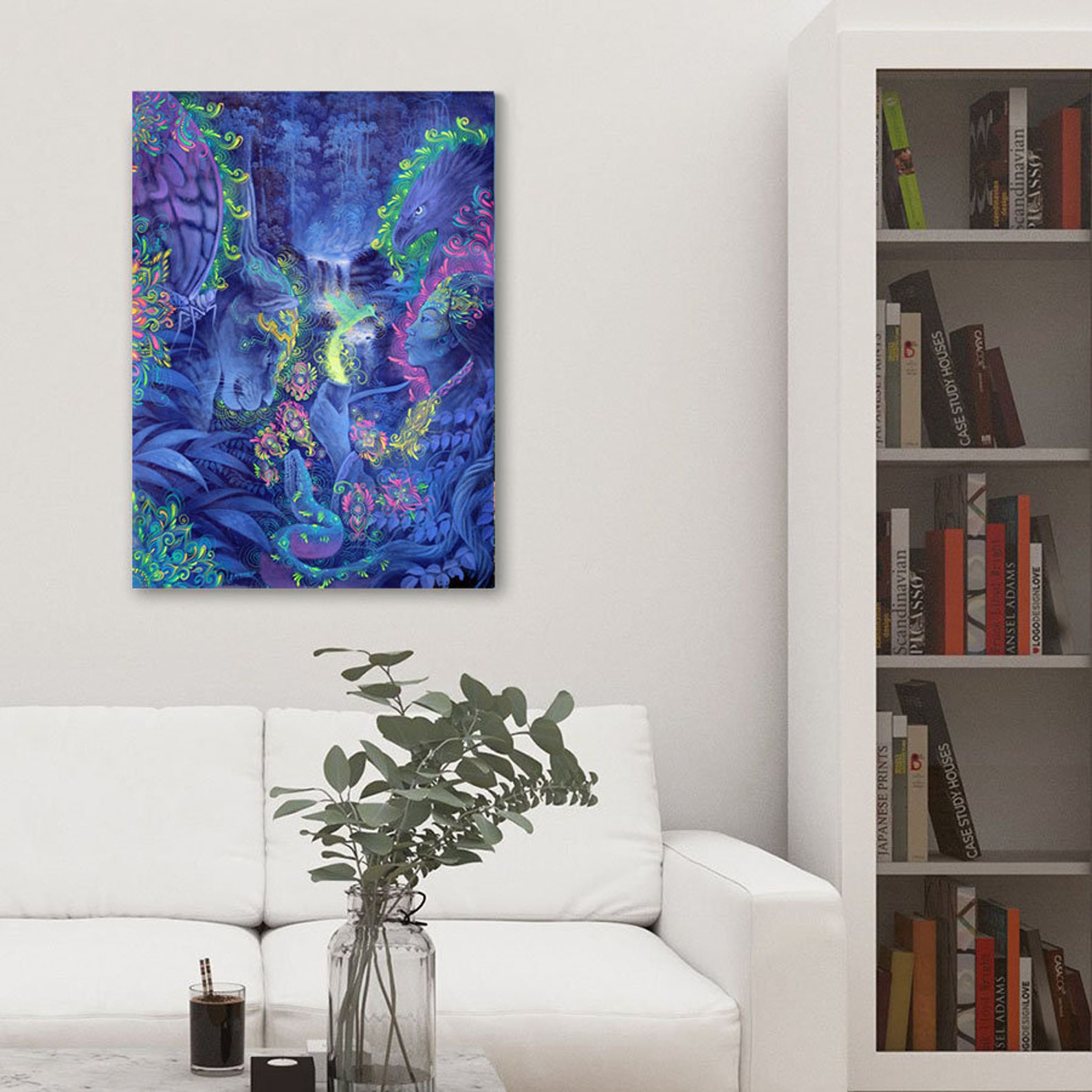 Indigo Twilight | Ayahuasca Art | Wall Deco | Peruvian Art | Limited ...
