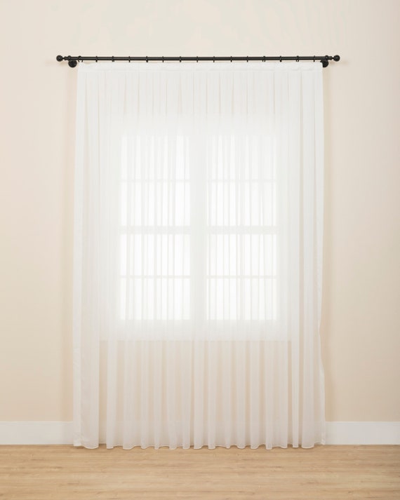 Viole Inverted Box Pleat Sheer Curtain - Etsy