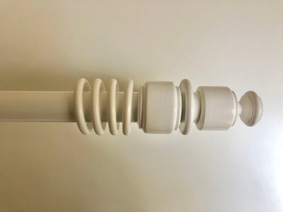35mm White Wooden Curtain Pole Set - Etsy India