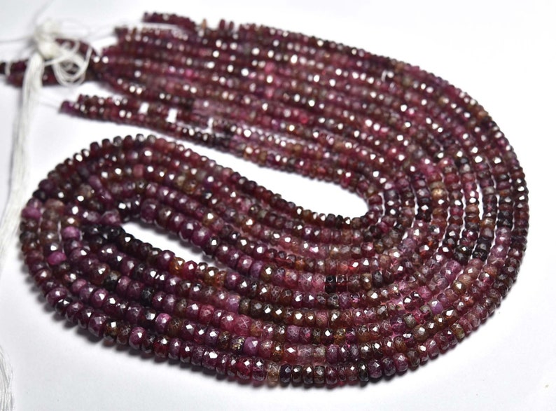 Rarest Dark Red Spinel Rondelle Beads 9.25 Inches Natural - Etsy