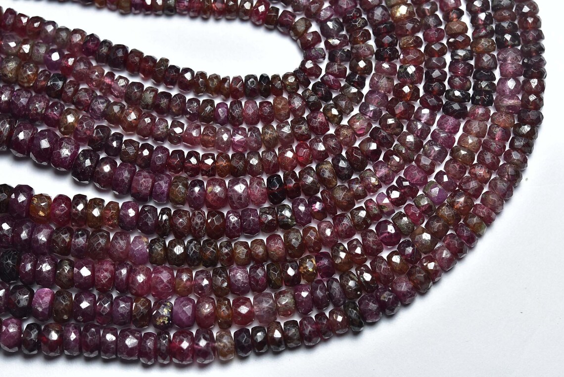 Rarest Dark Red Spinel Rondelle Beads 9.25 Inches Natural - Etsy