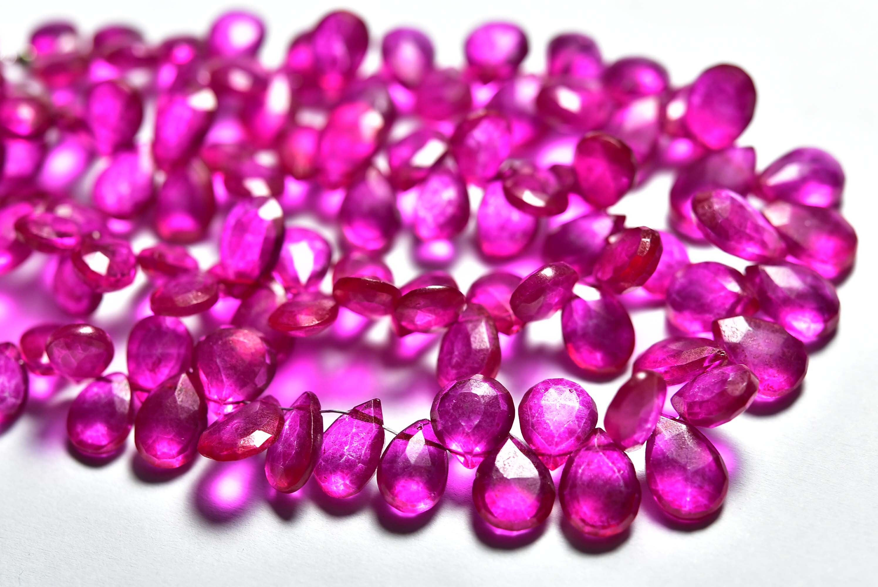 8 Inches Natural Beautiful Mystic Coated Fuchsia Quartz Pear - Etsy
