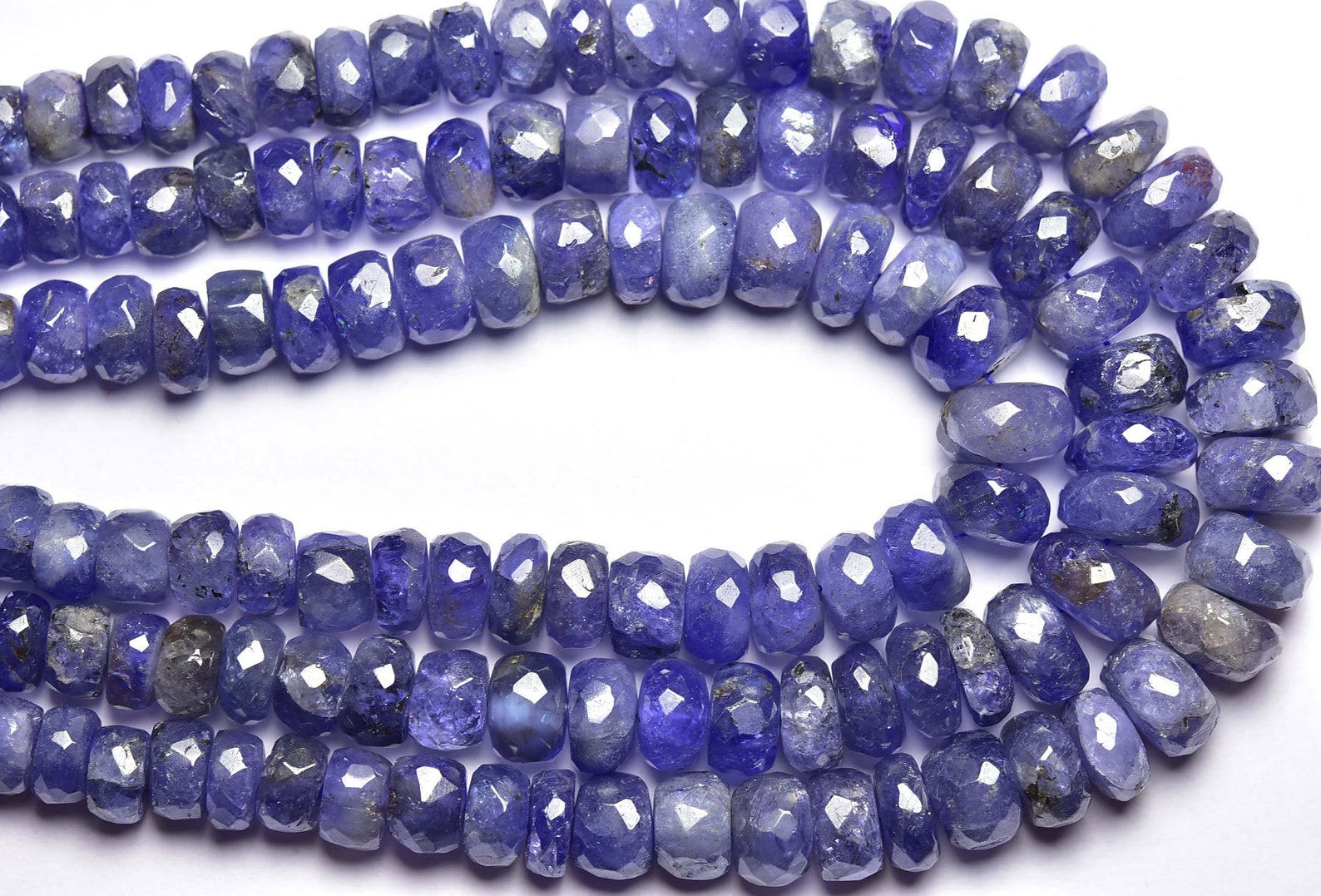 Big Tanzanite Beads Natural Faceted Tanzanite Rondelle | Etsy