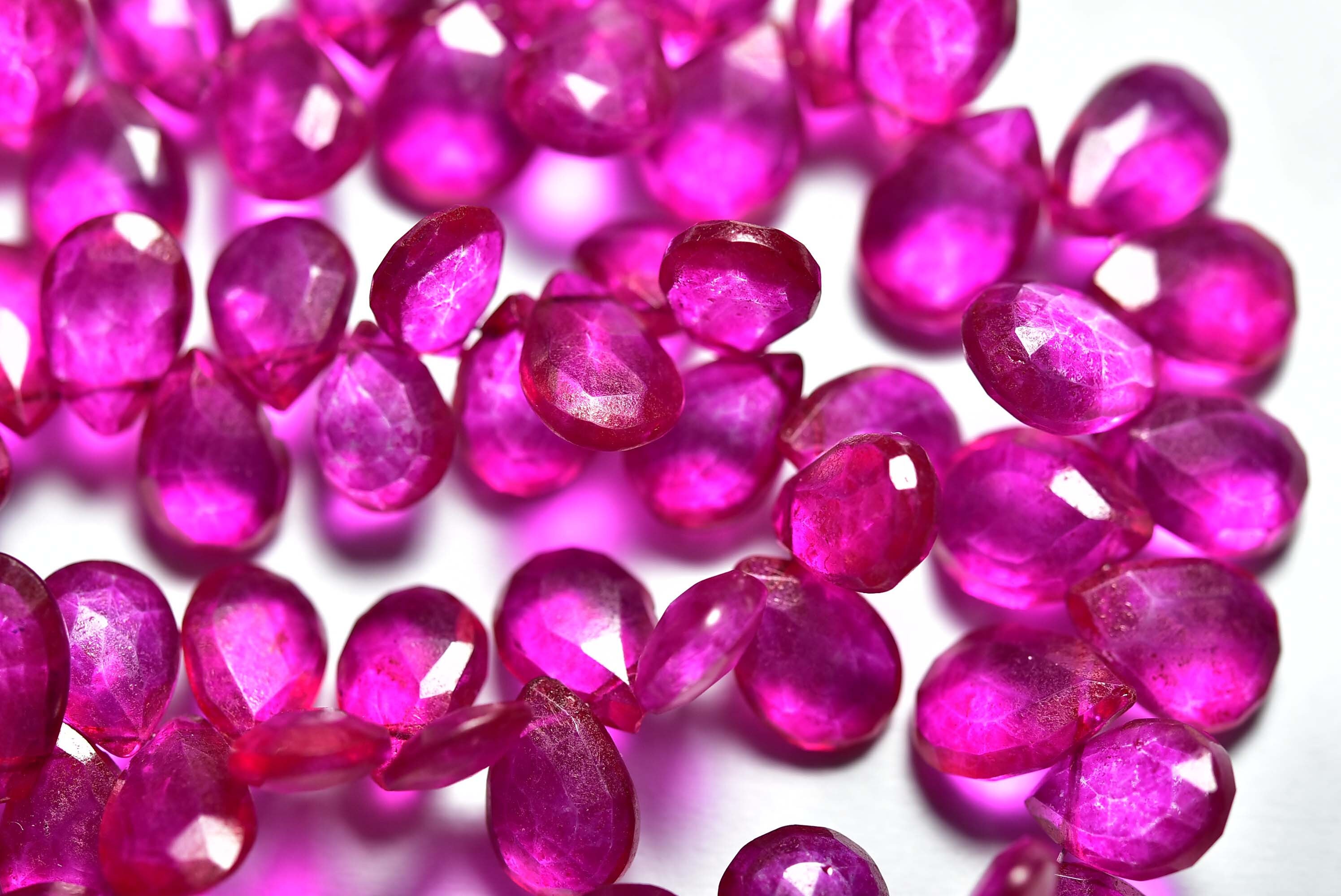 8 Inches Natural Beautiful Mystic Coated Fuchsia Quartz Pear - Etsy