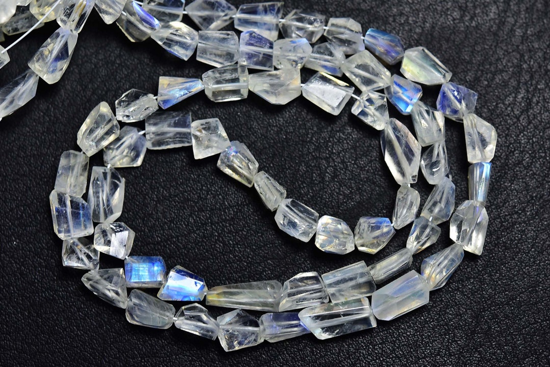 Super Quality Rainbow Moonstone - 8 Inches - Natural Most Beautiful ...