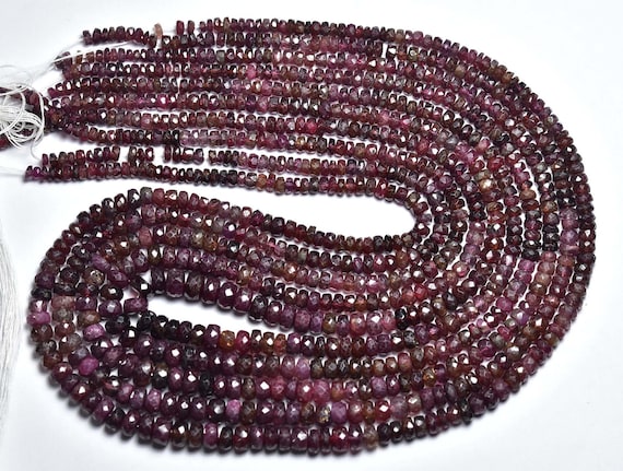 Rarest Dark Red Spinel Rondelle Beads 9.25 Inches Natural - Etsy