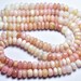 Peruvian Pink Opal Beads - Natural Smooth Peru Pink Opal Rondelle ...