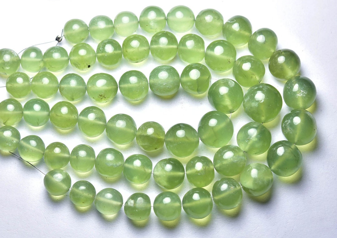 Serpentine Round Beads - 8 Inches - Natural Beautiful Serpentine Smooth ...