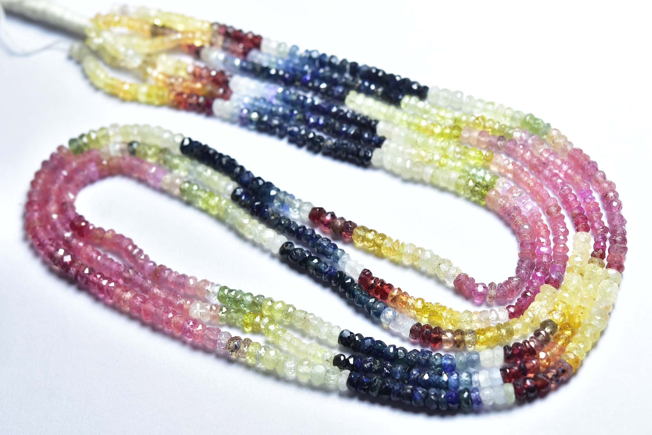Super Multi Saphir Perlen Natürliche Micro Facettierte Multi | Etsy