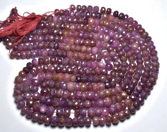 Ruby Rondelle Bead Strand 7 Inches Beautiful Natural Big - Etsy
