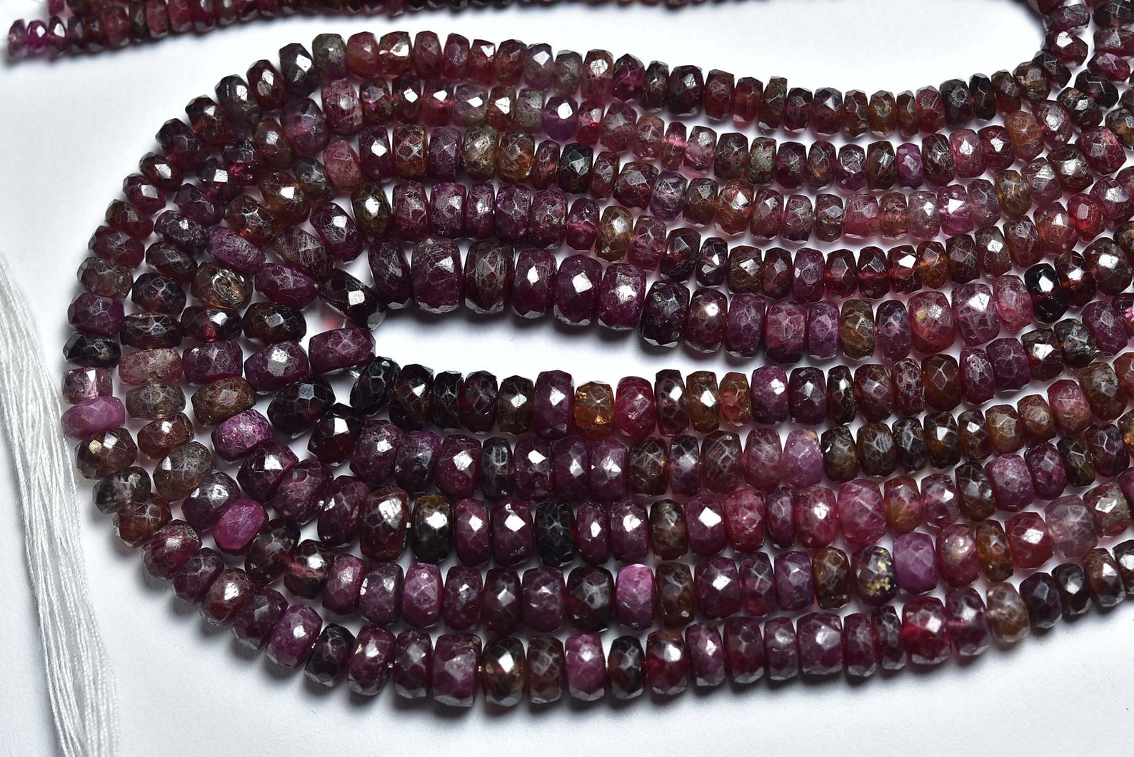 Rarest Dark Red Spinel Rondelle Beads 9.25 Inches Natural - Etsy