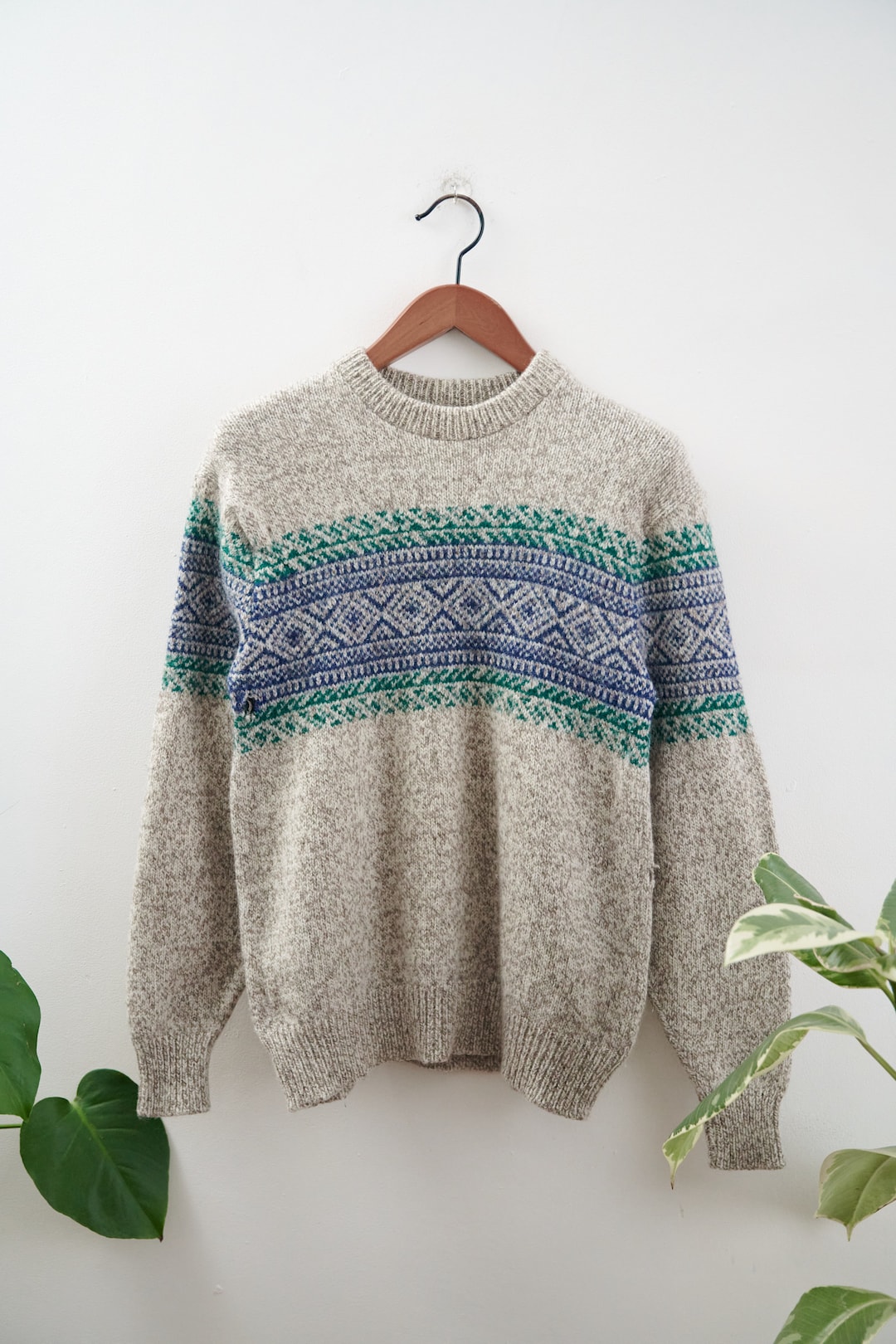 Grey Fair Isle Patterned Vintage Woolrich Jumper S - Etsy UK