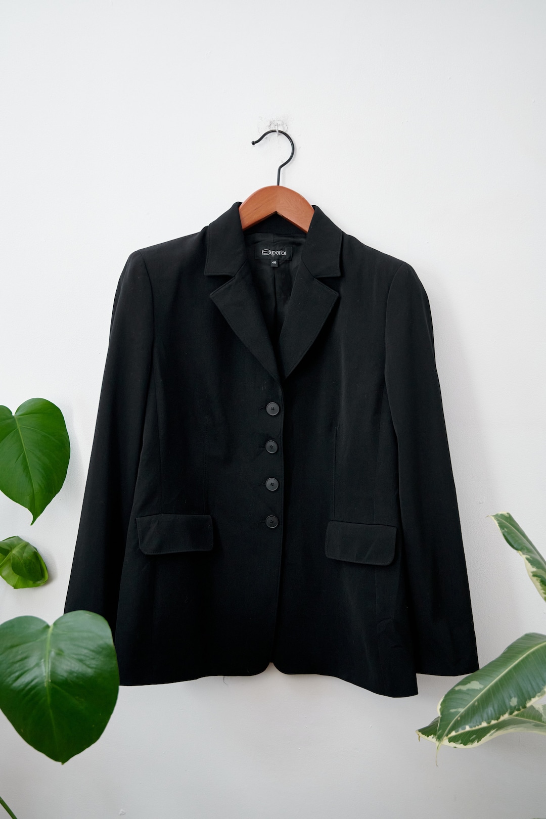 Black Smart Vintage Jacket M - Etsy