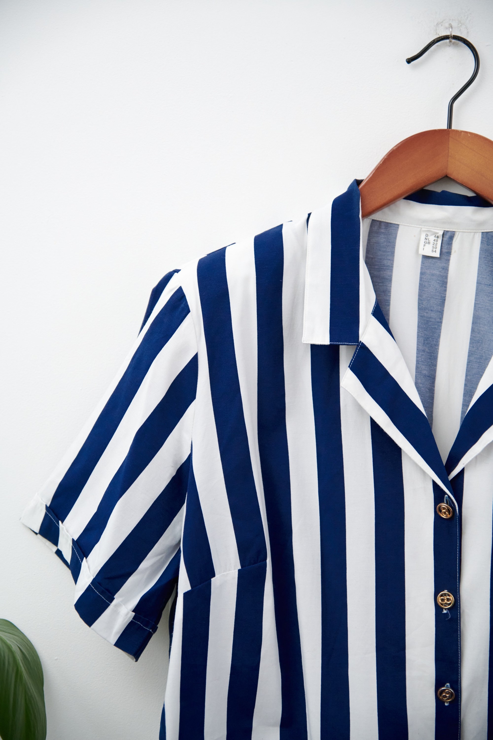 Navy Blue and White Striped Vintage Shirt XL - Etsy