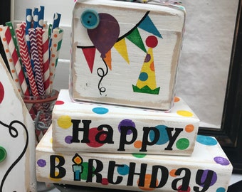 Birthday Blocks | Etsy