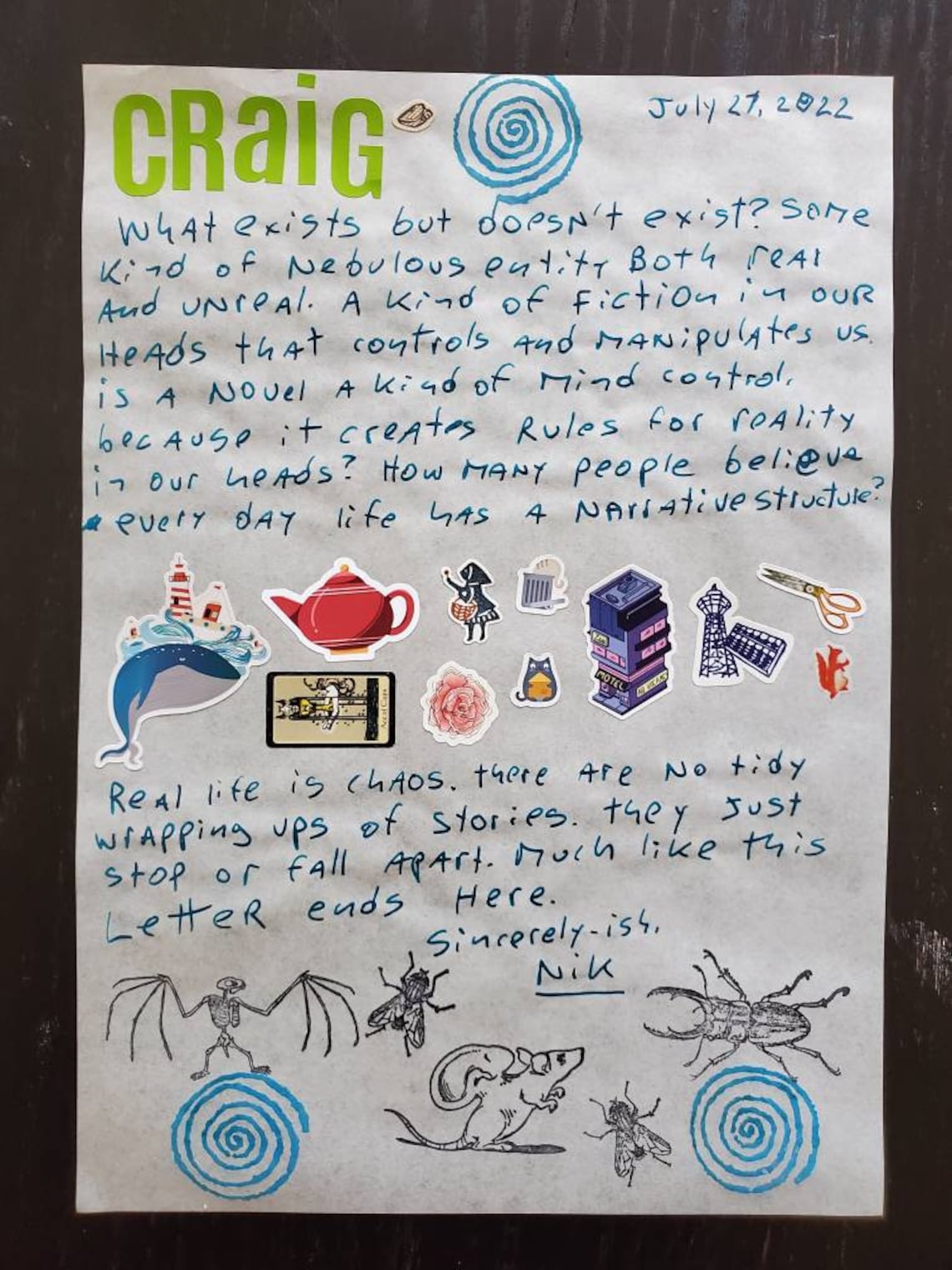 Have a Weird Letter Sent to You or Someone Else - Etsy