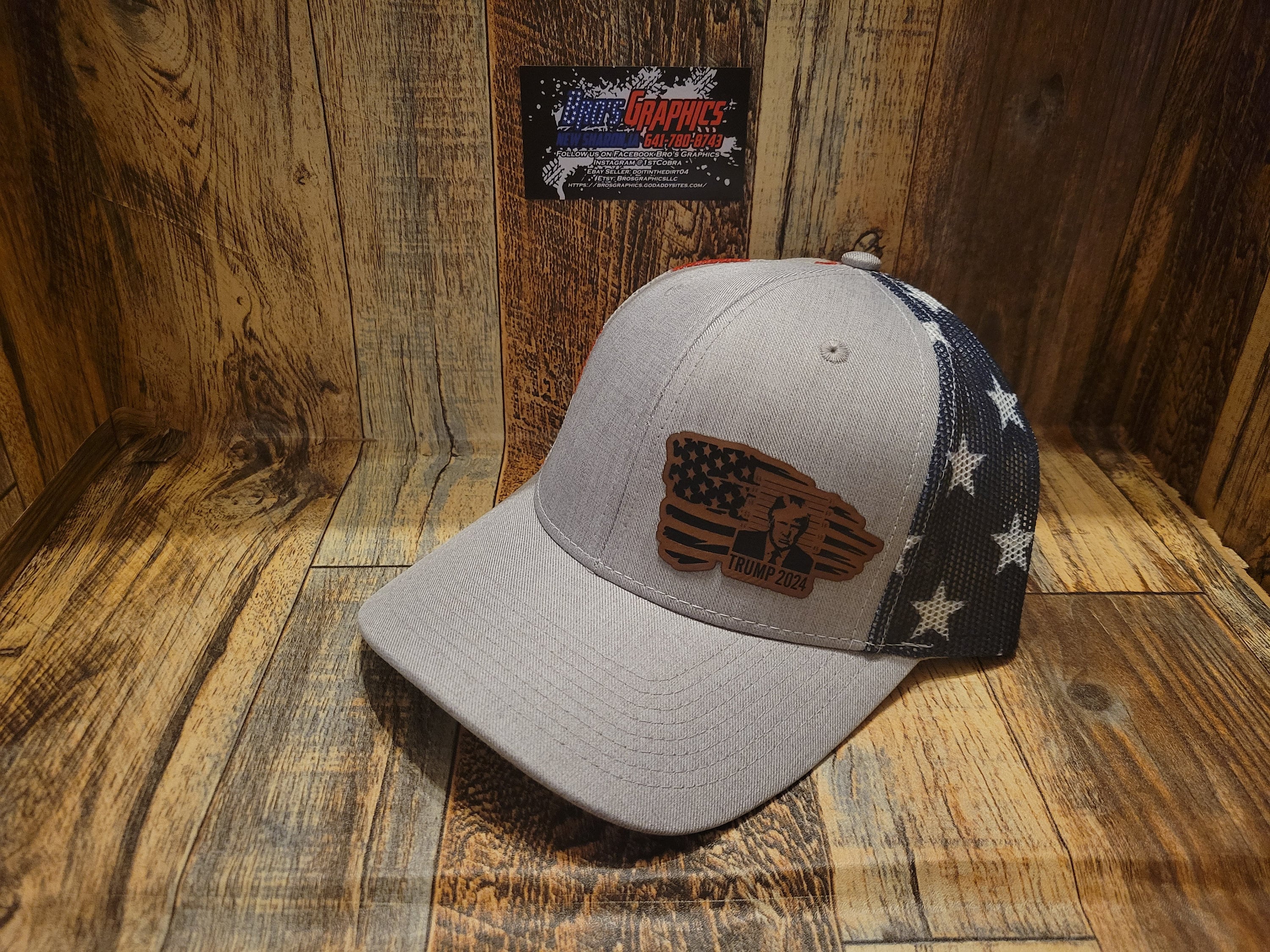 TRUMP 2024 Flag Mugshot We the People Leather Patch Trucker - Etsy