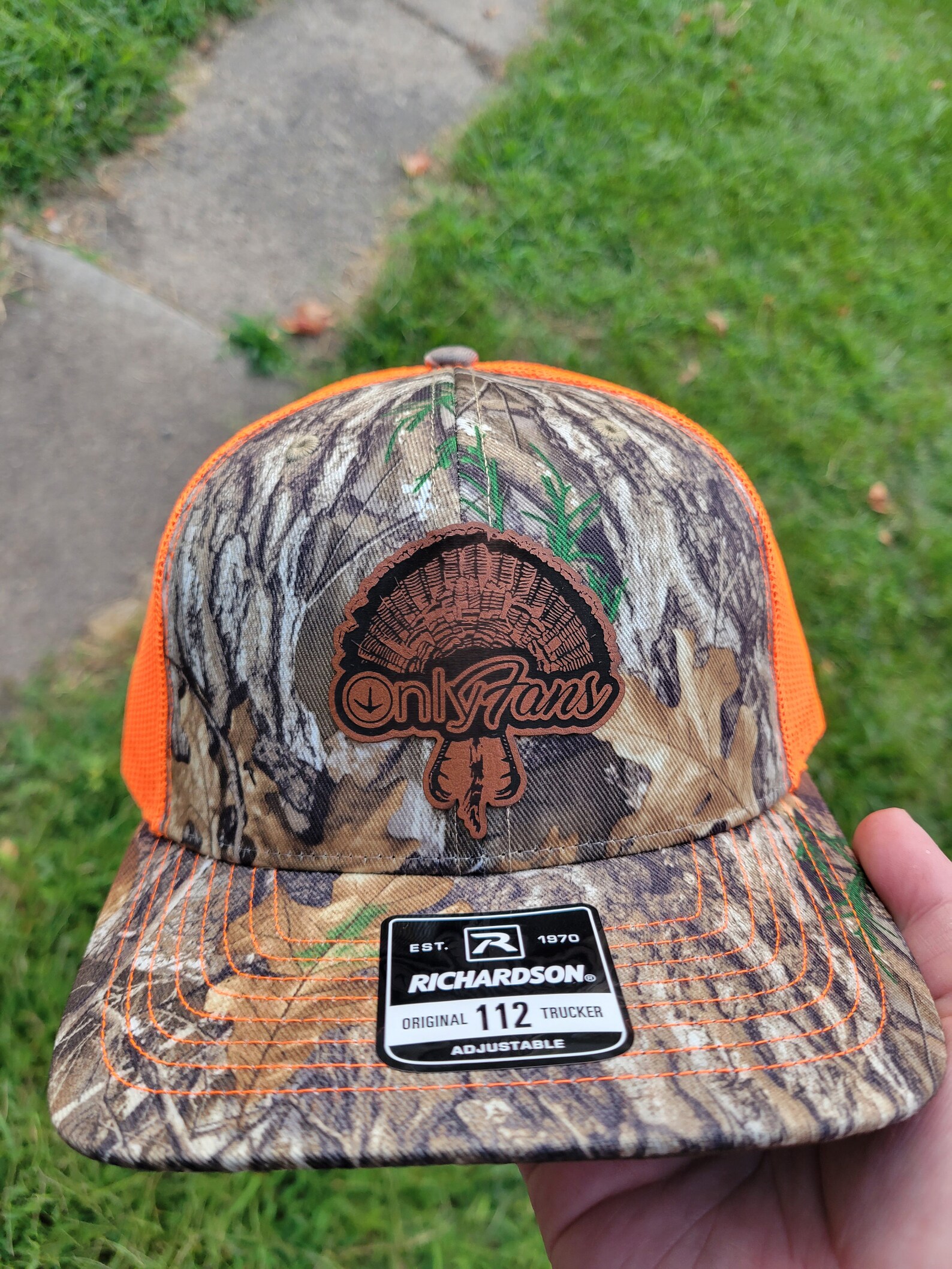 Onlyfans Turkey Hunting Leather Patch Hat Richardson 112 Realtree Camo ...