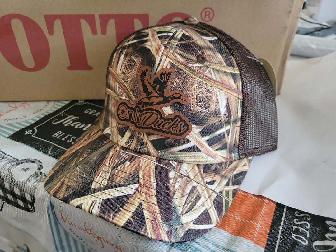 Onlyducks Onlyfans Funny Hunting Leather Patch Hat Richardson 112 ...