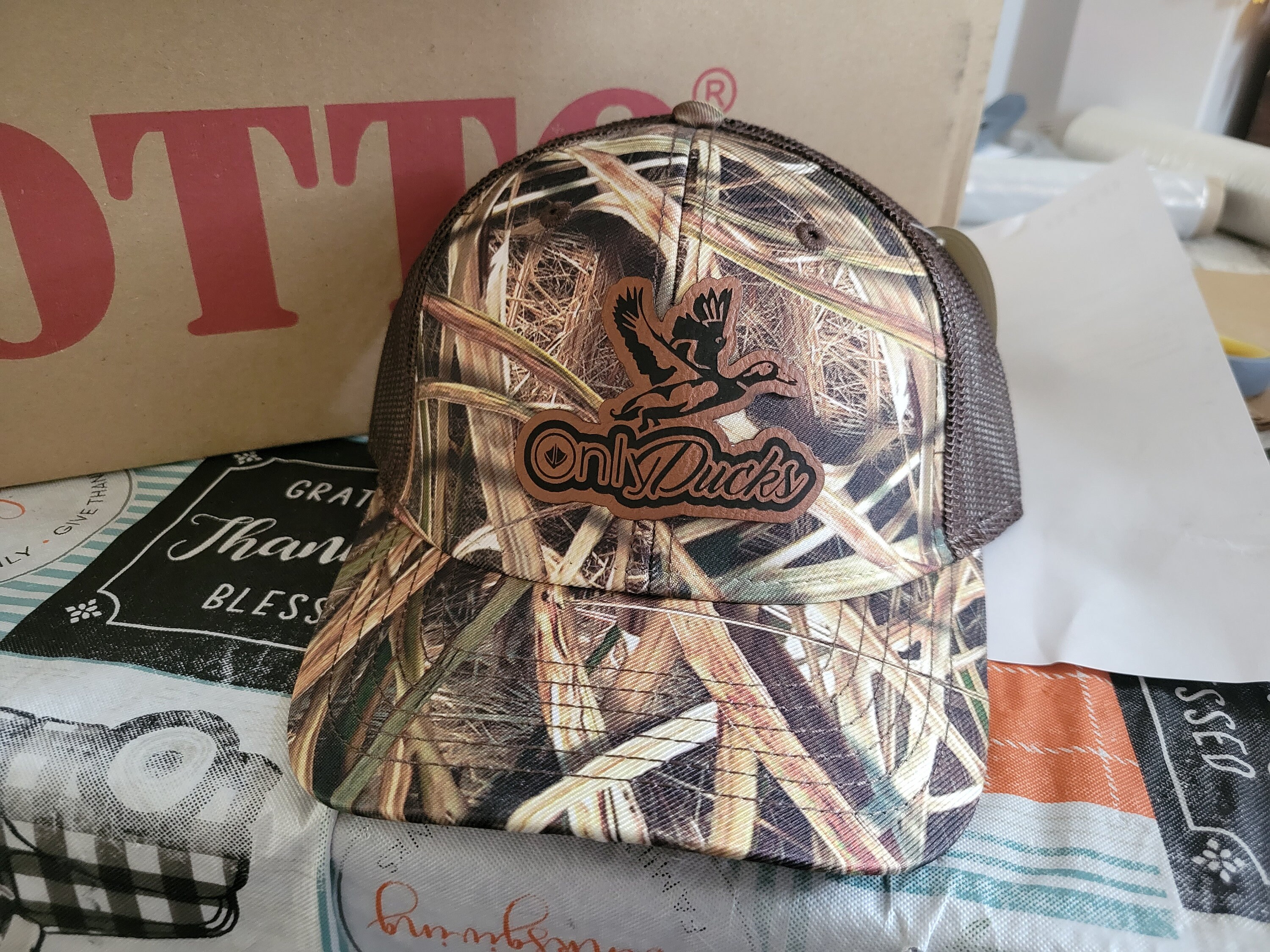 Onlyducks Onlyfans Funny Hunting Leather Patch Hat Richardson - Etsy