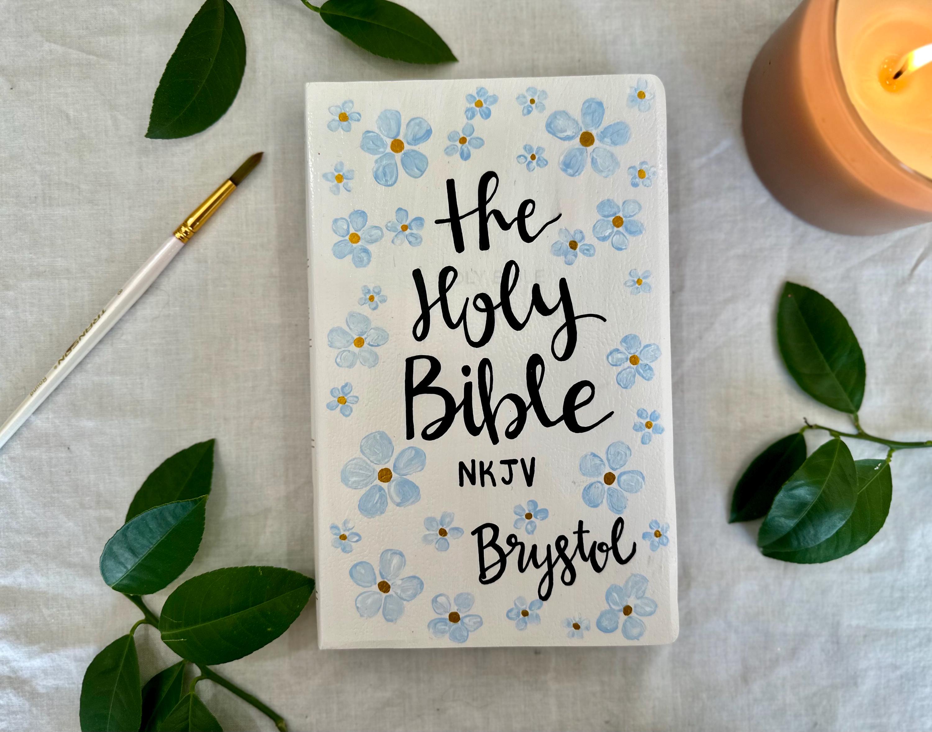 Custom Hand Painted Bible, ESV,NIV,NKJV, Kjv Journaling - Etsy